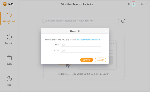 Aide en ligne - Spotify Music Converter